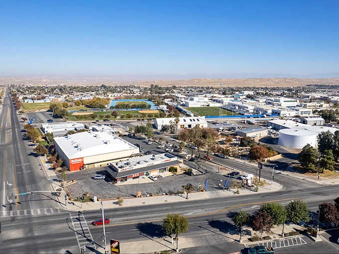 The whole town spreads before you, affordable and unpretentious, like California used to be everywhere.