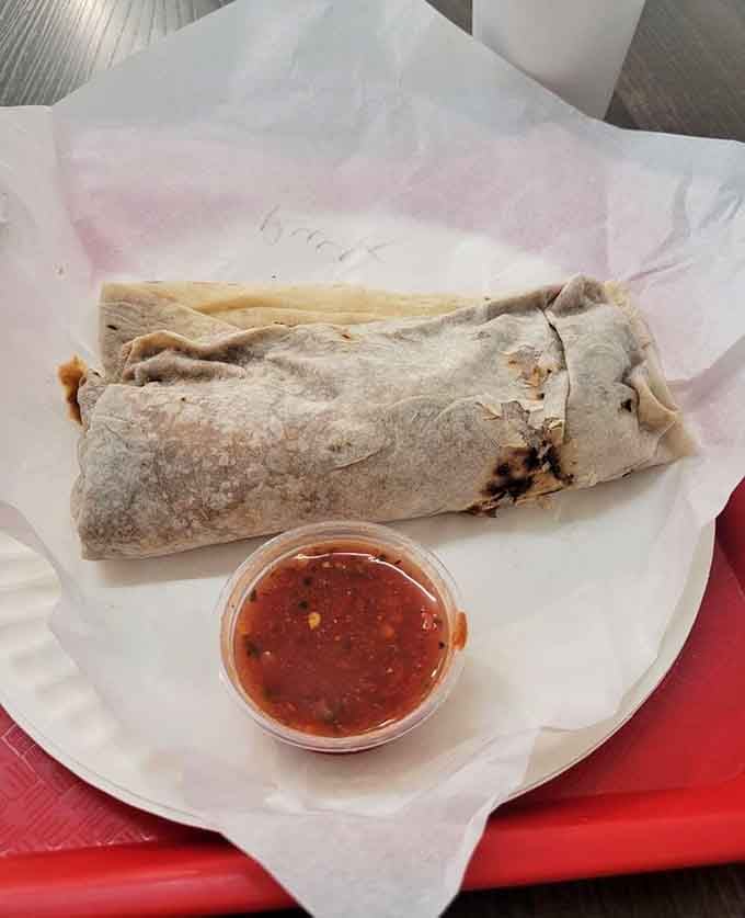 Wrapped in that legendary handmade tortilla, this burrito is basically a delicious edible blanket for perfectly seasoned fillings.