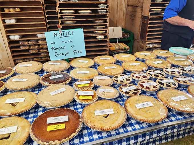 This pie display could make a grown adult weep, and honestly, nobody would judge you for it at all.