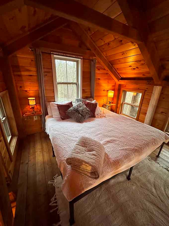 The bedroom loft offers cozy sleeping quarters where the only thing higher than you is your satisfaction level.