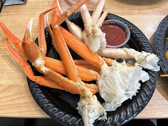 Snow crab legs at a buffet that actually taste fresh? Someone pinch me because this feels like a dream.