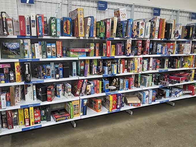 Board game paradise where Monopoly meets modern strategy games in a collector's dream come true.