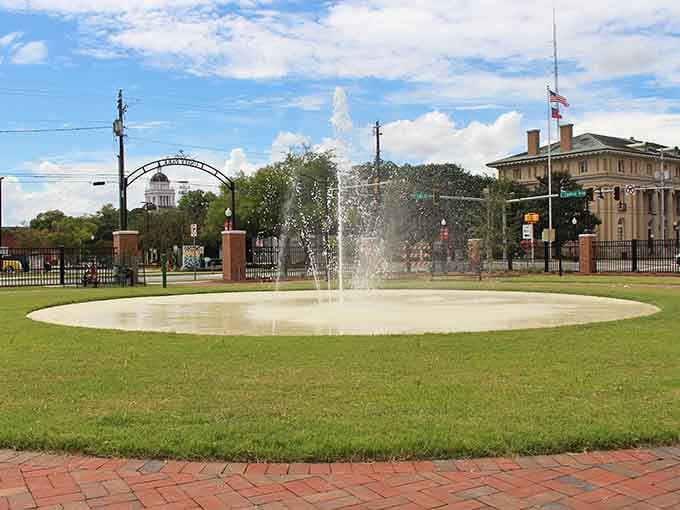 Unity Park's fountain offers free entertainment, because the best things in life don't drain your wallet.