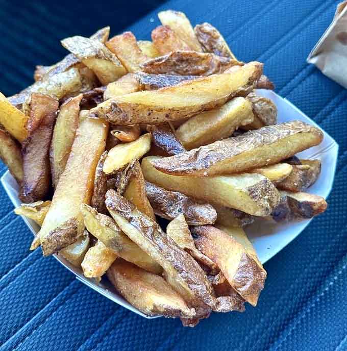 Golden, crispy, and piled high, these fries understand their assignment and exceed expectations with every crunchy bite.