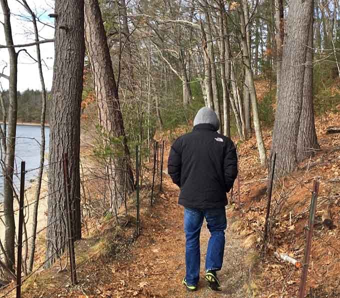 One person, one trail, infinite possibilities for contemplation or just enjoying the crunch of leaves underfoot.