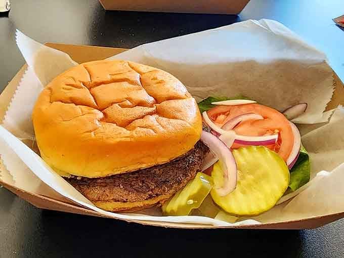 Behold the Wally Burger in all its glory, proving that sometimes bigger really is better for lunch.