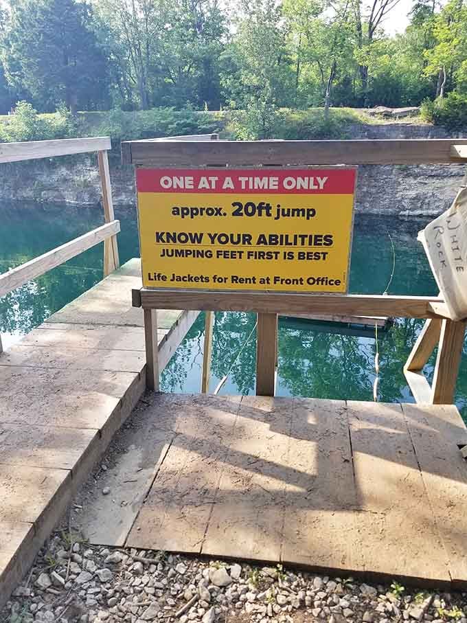 Know your abilities is solid advice when you're about to take a 20-foot leap of faith.