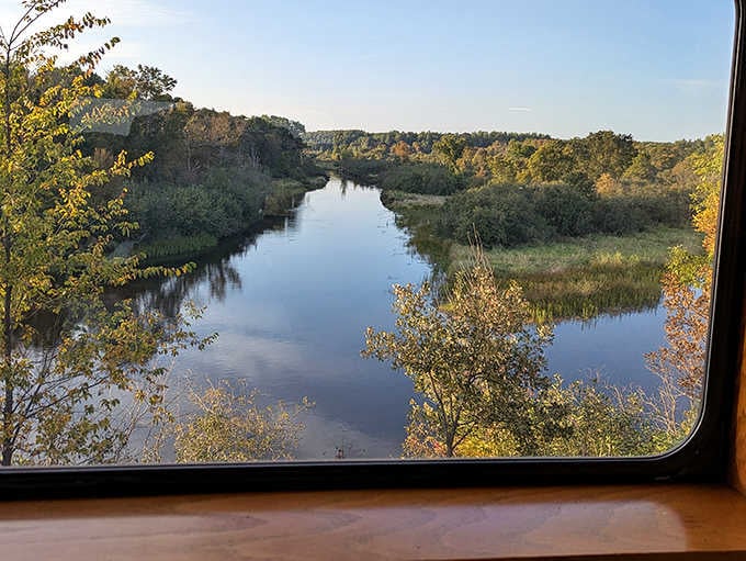Your window seat offers front-row access to scenery that hasn't changed much since your grandparents' era, thankfully.