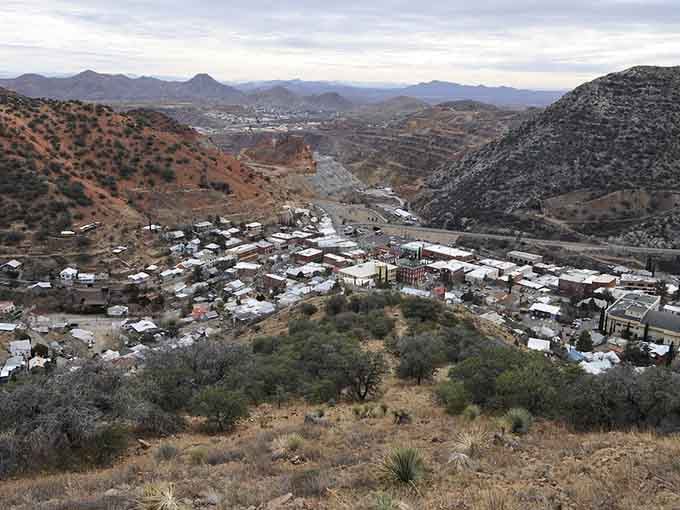 Bisbee's houses cascade down mountainsides like a Mediterranean village painted in desert colors and sprinkled with artistic soul.