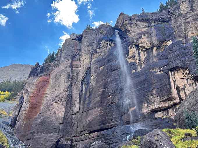 Colorado's tallest free-falling waterfall lives up to its bridal name, delicate yet absolutely commanding.