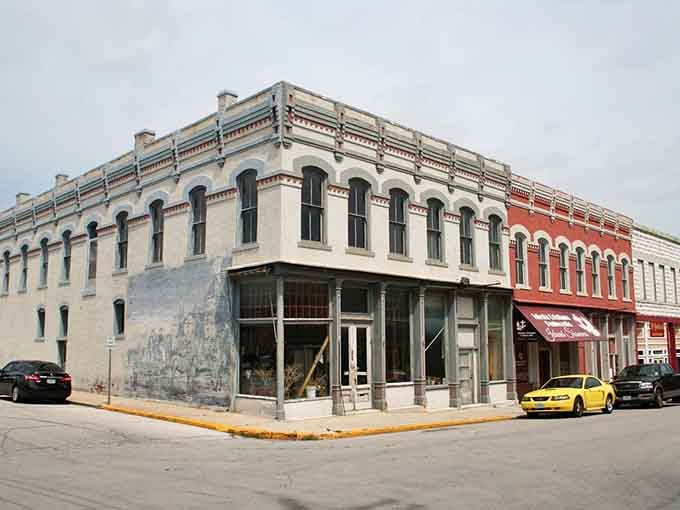 Ornate cornices and arched windows create a streetscape that would make any architecture buff stop and stare.
