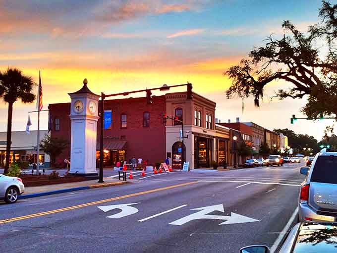 Golden hour paints the downtown in colors that would make any photographer weep with joy and reach for their camera.