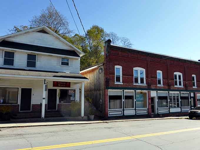 These vintage storefronts have weathered decades while maintaining their authentic character and small-town soul beautifully.