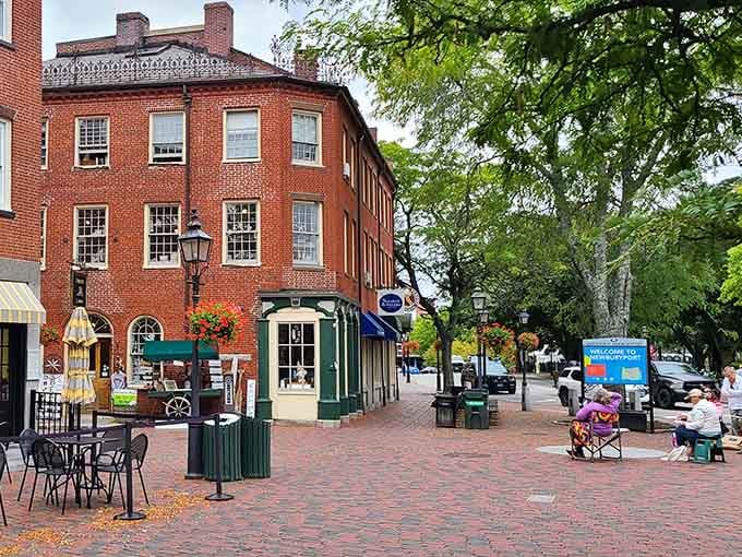 Federal-era brick buildings and flower baskets create downtown charm that makes you want to slow down and browse.