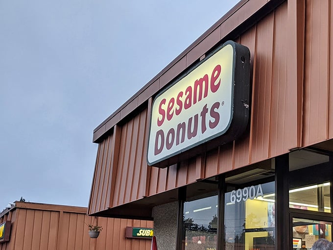 The simple storefront hides extraordinary treats inside, proving you can't judge a donut shop by its modest exterior alone.