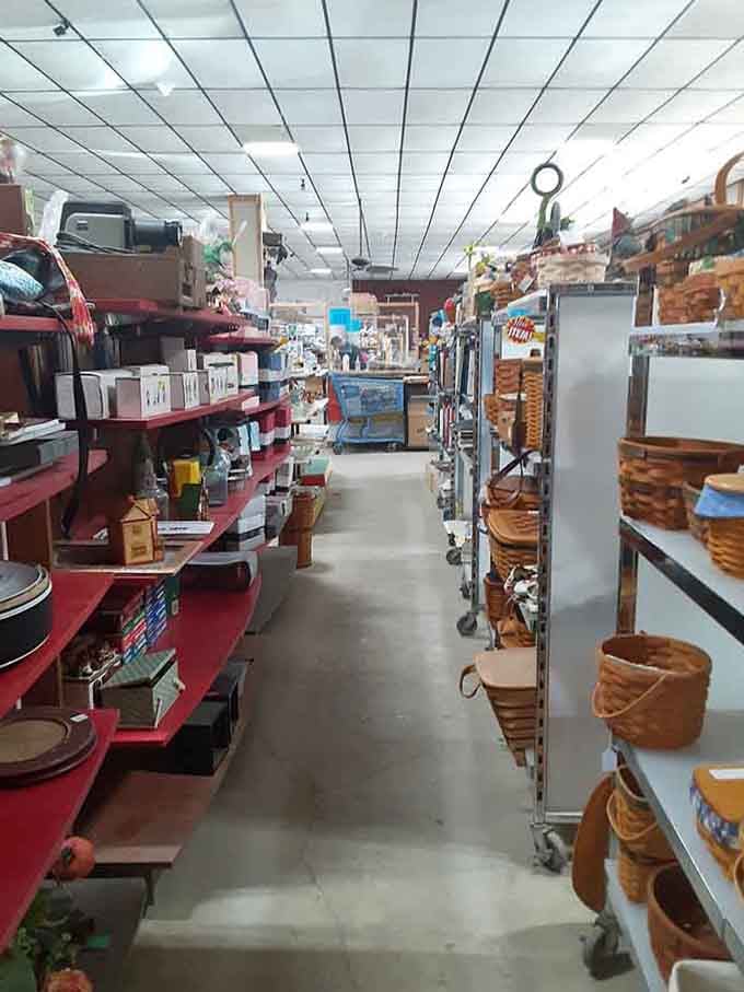 Endless aisles stretch toward the horizon like a treasure hunter's version of the yellow brick road to bargain paradise.