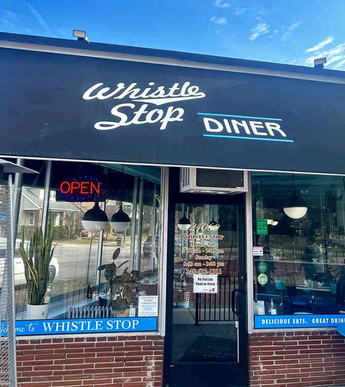 Classic diner signage meets neighborhood charm where locals gather for eggs, coffee, and good conversation every morning.
