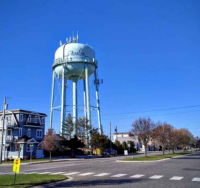 The iconic water tower stands watch over a beach town where dining options are as refreshing as the sea air.