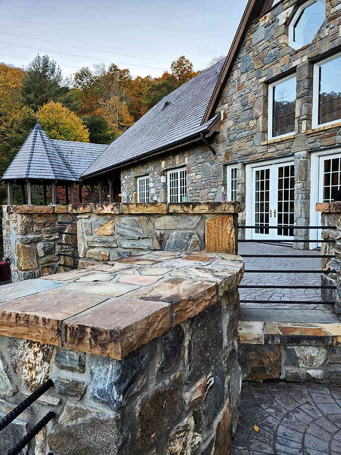 Autumn colors frame this rugged stone fortress where every terrace offers mountain views worth savoring slowly.