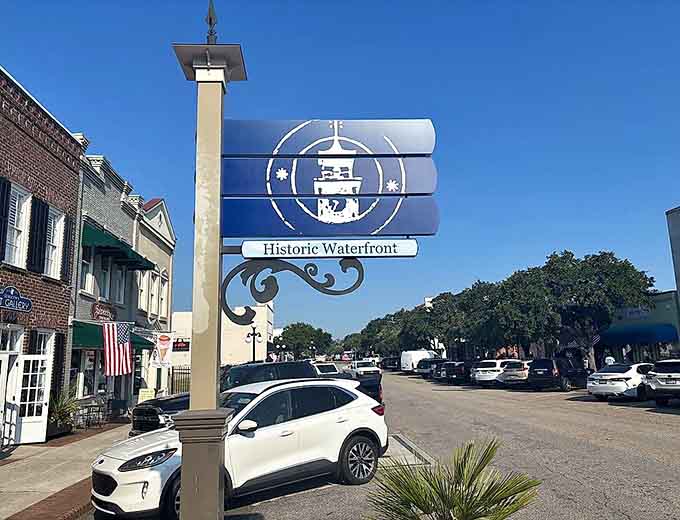 When the Historic Waterfront sign welcomes you this warmly, you know you've found something authentically special worth exploring.