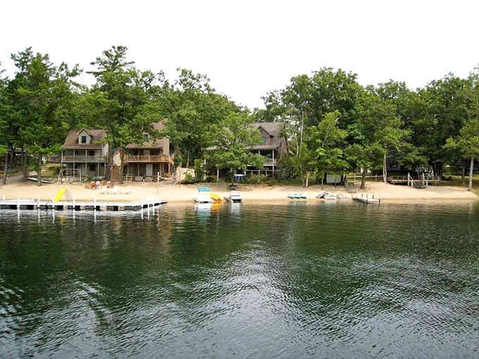 Lakeside living at its finest, where sandy beaches and clear water create the perfect summer escape.