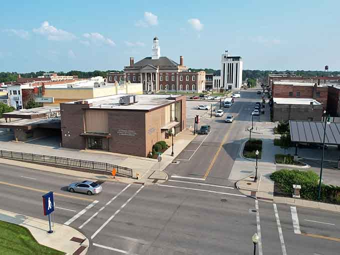 The view down this street shows a downtown that's clean, organized, and ready to welcome you home.