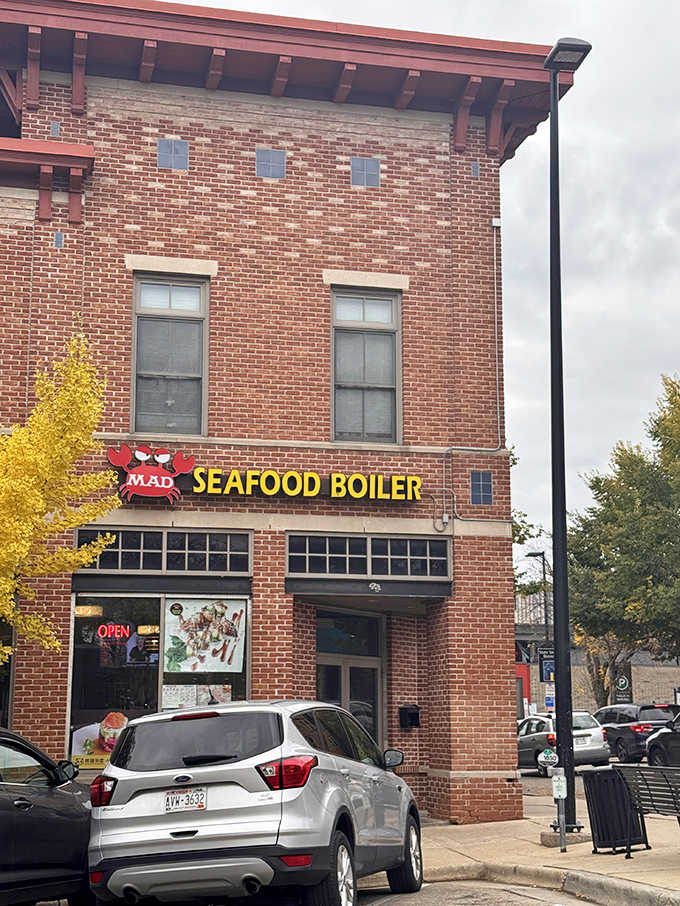 The historic brick facade gets a modern seafood twist, blending old-world charm with new-world flavors perfectly.