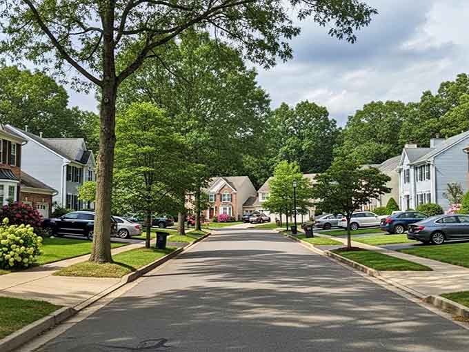 Shaded streets and well-kept homes create the kind of neighborhood where people actually know their neighbors' names.