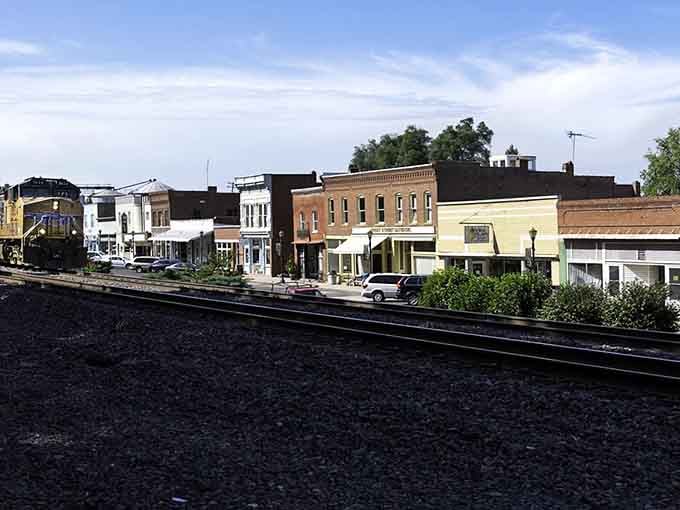 Railroad tracks running through downtown&mdash;because some towns grew up alongside the trains and never forgot their roots.