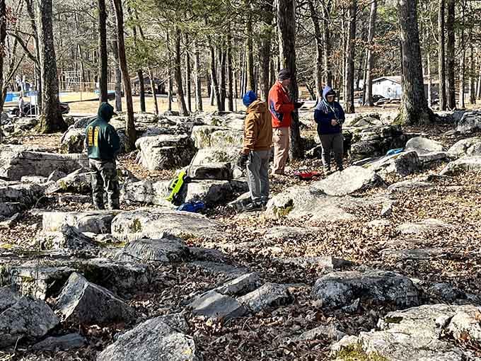 Rocky terrain above ground hints at the spectacular underground world waiting below for adventurous souls to discover.