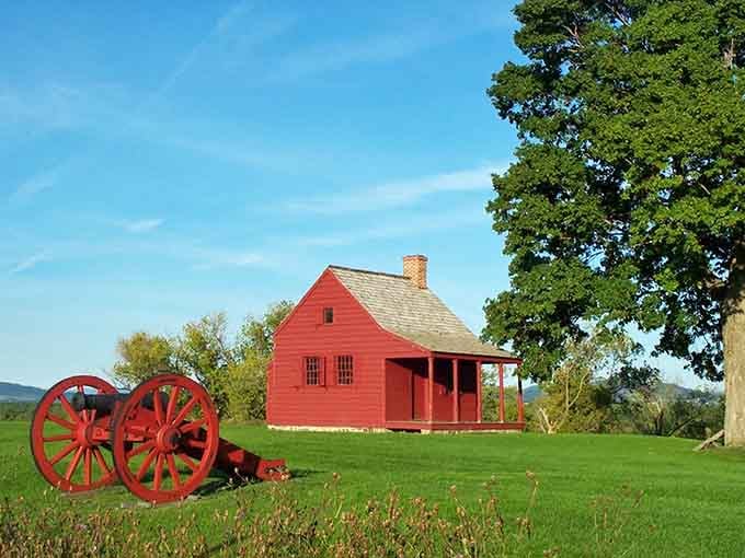 That colonial-red building and period cannon tell tales of battles that changed everything for a brand-new nation.