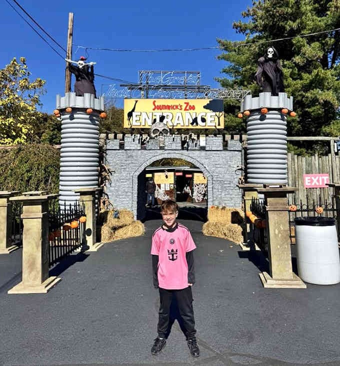 This theatrical entrance sets the stage for wild adventures - complete with spooky sentries that would make Tim Burton proud.