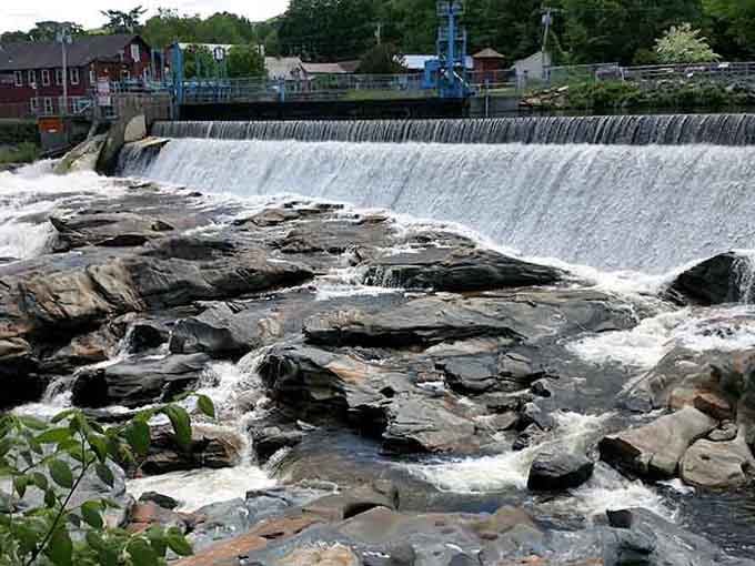 Water cascades over ancient rock formations with the kind of raw power that makes you respect what rivers can accomplish.