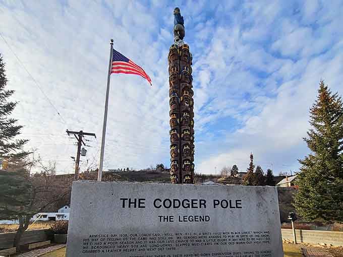 Clear skies reveal every detail of this unique monument, where humor and history stack up in spectacular fashion.