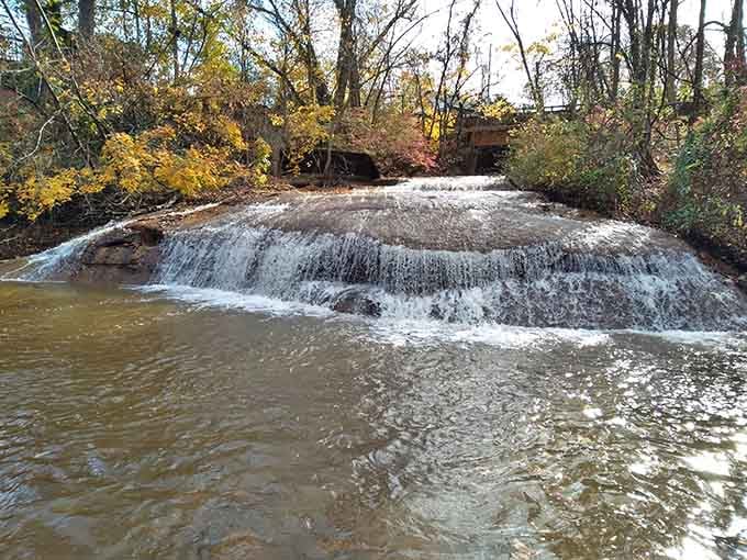 When autumn leaves frame the flowing water, Tinton Falls transforms into a postcard you didn't know existed.