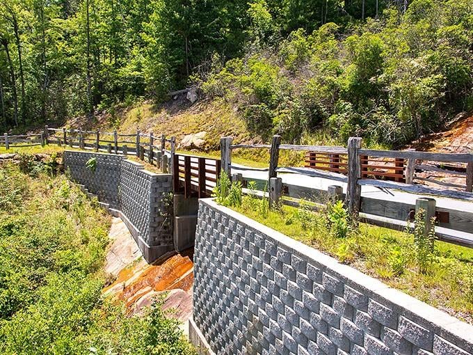 Rustic bridges and mountain greenery blend together in a landscape that feels untouched by hurried modern life.