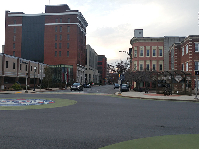 Modern meets historic where painted crosswalks add whimsy to streets that have seen generations of families come and go through downtown.