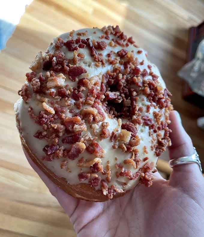 Maple bacon donuts: because someone brilliant finally asked "what if breakfast just ate itself?" and the answer was glorious perfection.