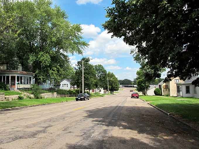 Tree-lined streets create the kind of neighborhood where people still wave to each other without suspicion.