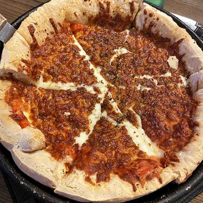 Golden, bubbling, and fresh from the oven, this is what pizza dreams are made of.