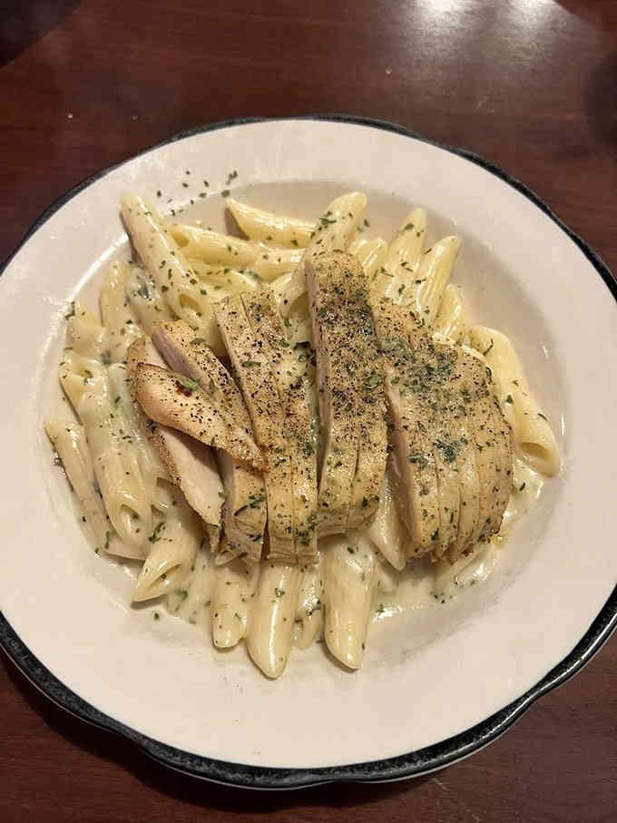 Penne Alfredo with perfectly grilled chicken &ndash; creamy, comforting, and exactly what your soul needs after a long week.