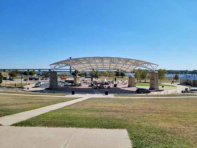 The Alton Riverfront Amphitheater hosts free summer concerts, proving the best things in life really don't cost anything.