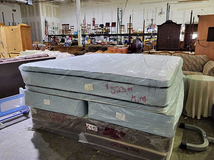 Even mattresses find new life here, because everyone deserves a good night's sleep affordably.