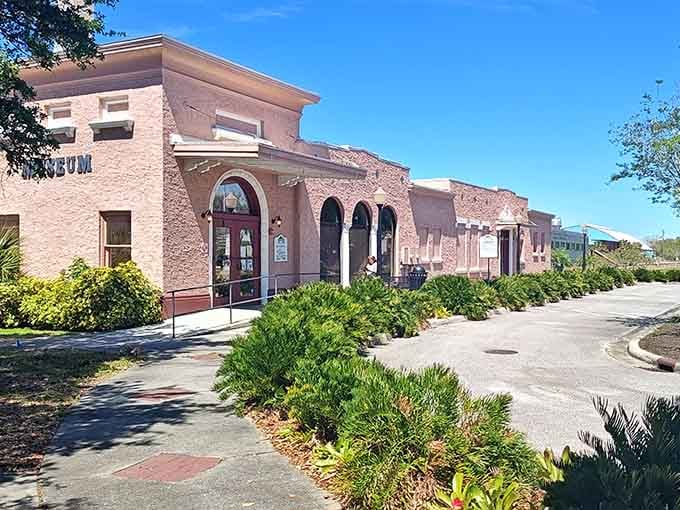 Mediterranean-style architecture houses local history in a building that's almost as charming as the stories preserved inside its walls.