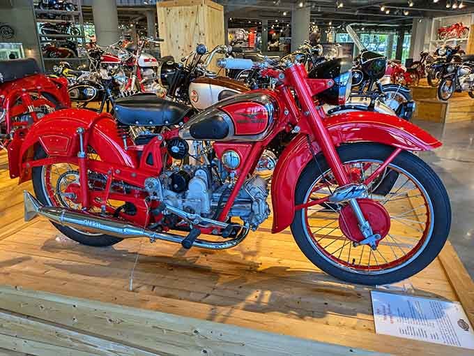 This crimson beauty from Italy shows that Moto Guzzi understood style decades before anyone else caught on to it.