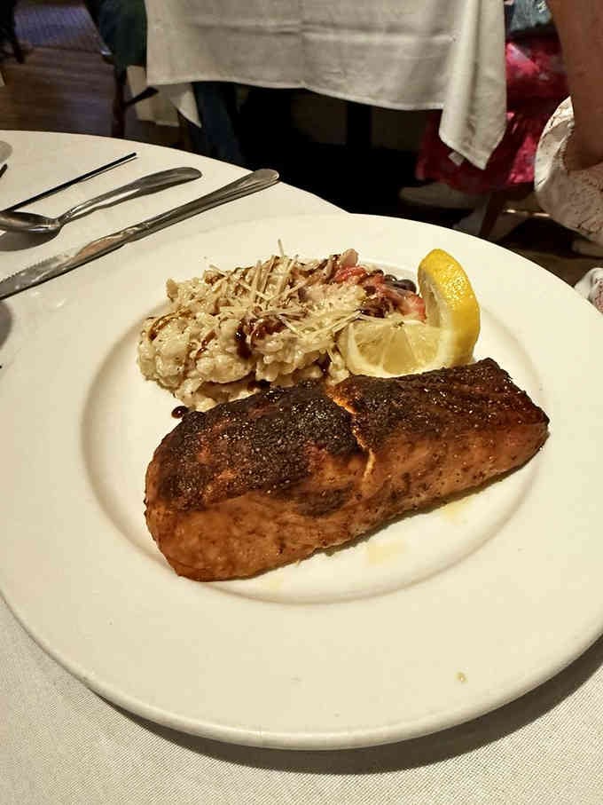Perfectly seared salmon paired with creamy risotto shows why simple ingredients, done right, create magic on a plate.