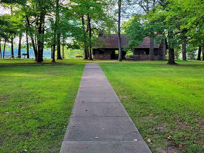 The path to those rustic shelters promises picnics without the usual crowd fighting over the good tables.