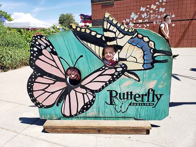Strike a pose in this butterfly cutout—because if you didn't get a photo, did you even visit?