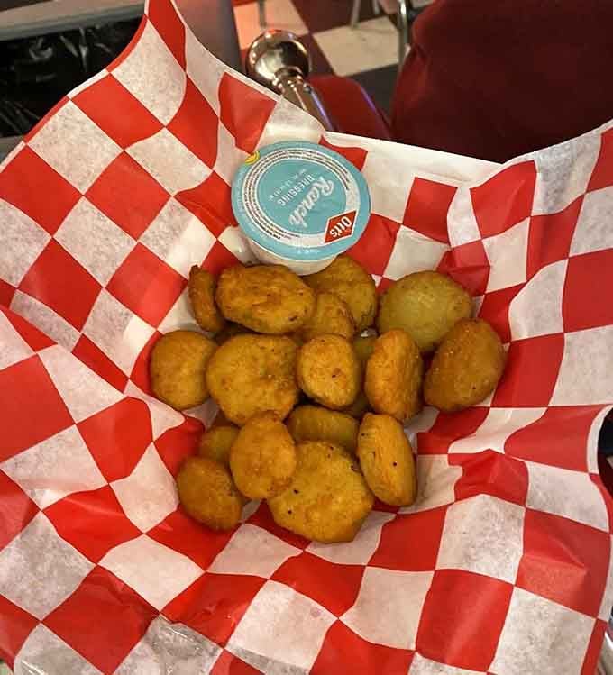 Fried pickles with ranch dressing, because sometimes the best ideas come from the most unexpected flavor combinations.
