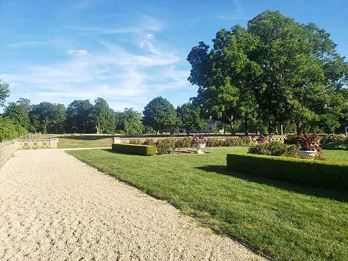 These formal gardens are so pristine, you'll feel guilty walking on the paths with your regular-person shoes.